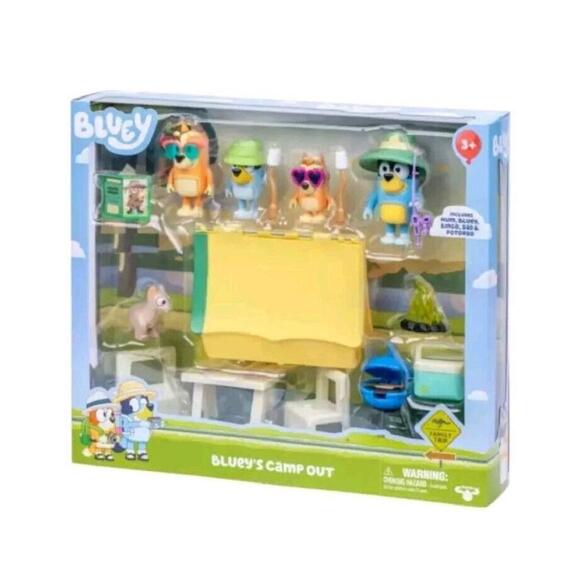 Toys | New Bluey Camp Out Playset W Bluey Bingo Chilli Bandit Potoroo ...